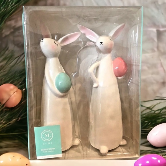 Martha Stewart | Holiday | Martha Stewart Set Of 2 Ceramic Easter Bunny ...